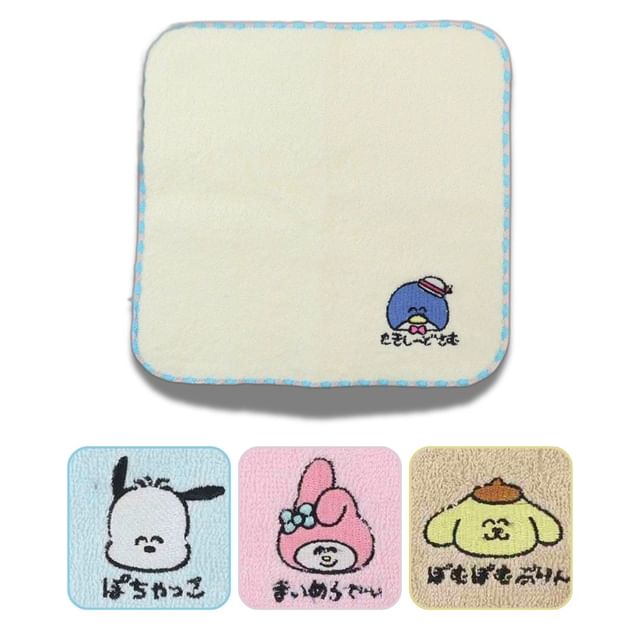 Sanrio - Oekaki-san × Sanrio Embroidered Hand Towel / Handkerchief | YesStyle