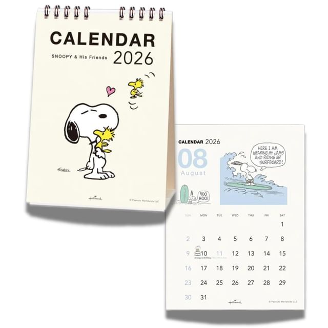 SNOOPY - PEANUTS SNOOPY Vertical Desk Calendar 2026 | YesStyle