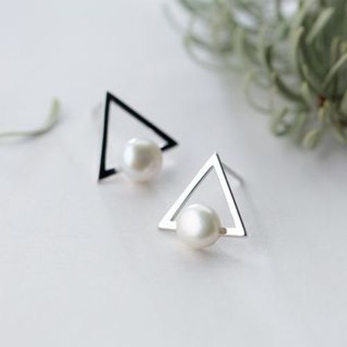 A’ROCH - 925 Sterling Silver Triangle Earrings | YesStyle